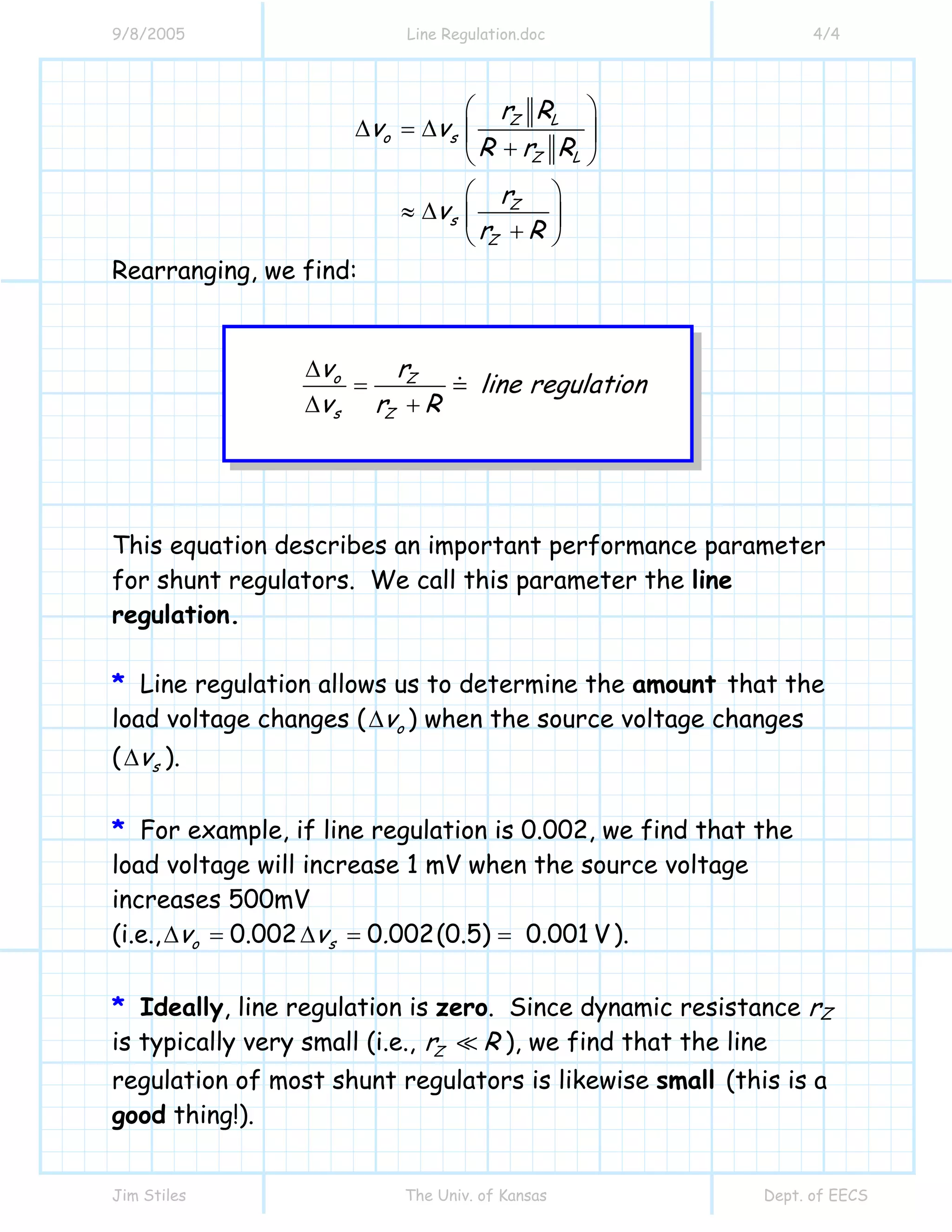 Line regulation | PDF