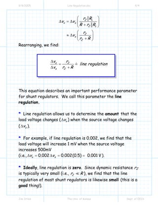 Line regulation | PDF