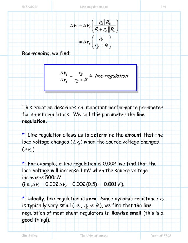 Line regulation | PDF | Physics | Science