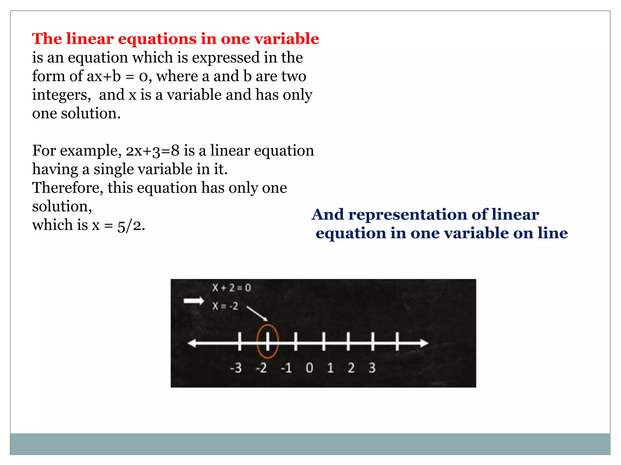Liner equation two variables | PPTX