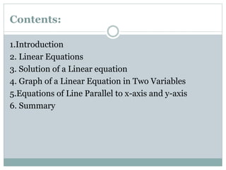 Liner equation two variables | PPTX