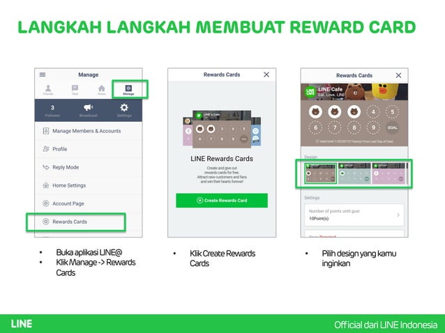LINE@ reward card manual | PPT