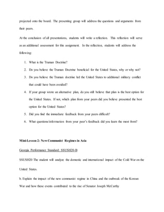 Information Fluency and Inquiry: Cold War Mini-Lesson | PDF