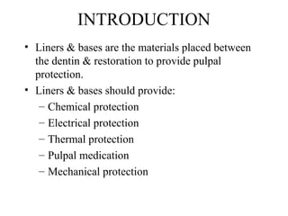 LINERS & BASES.ppt vvv.vvvvvvvvvvvvvvvvv | PPT