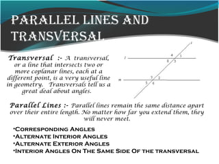 Lines and angles | PPT