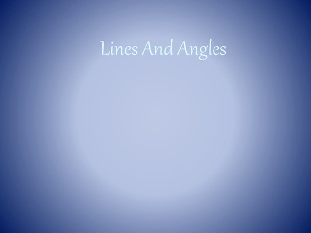Lines and angles | PPTX