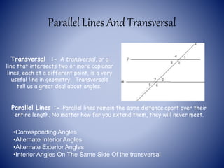 Lines and angles | PPTX