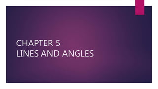 LINES AND ANGLES | PPT