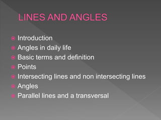 Lines and angles | PPTX