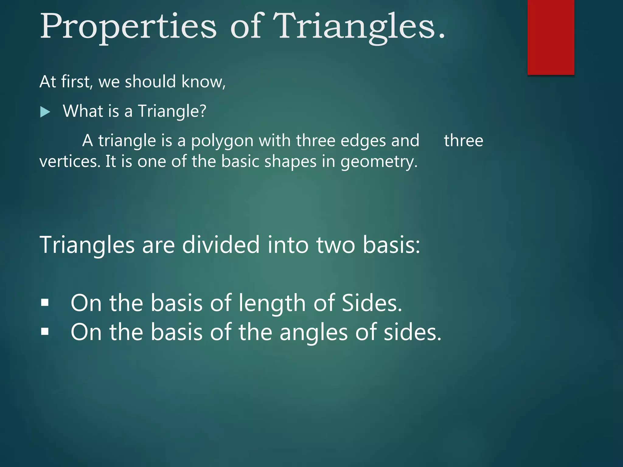 Lines, angles , triangles and their properties | PPTX