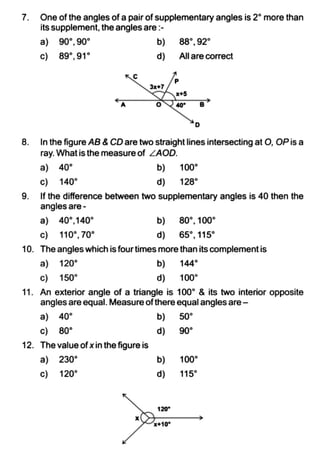 Lines and Angles Notes.pdf class 9th Lines and Angles Notes | PDF