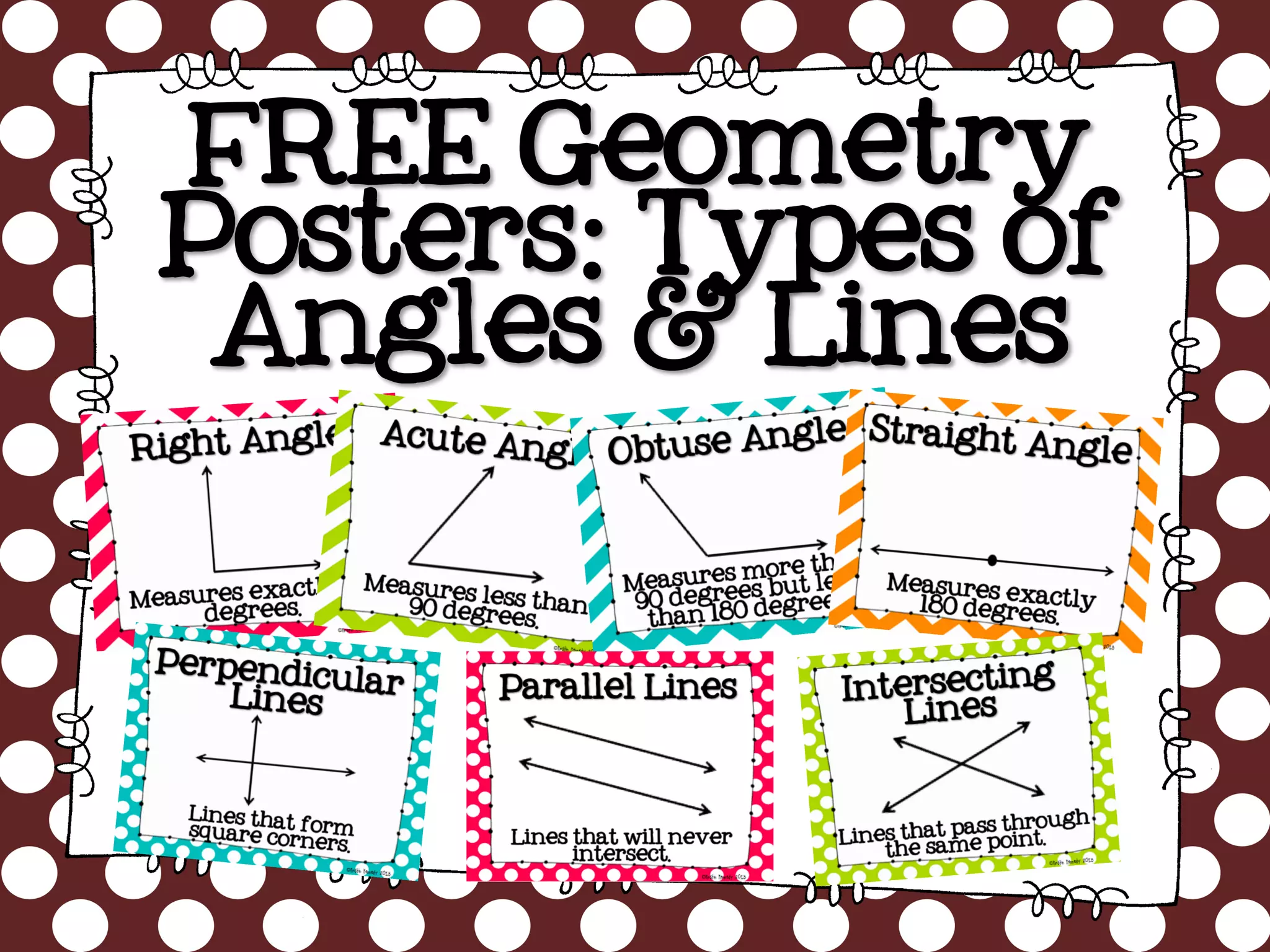Geometry Posters: Types of Angels & Lines | PPT