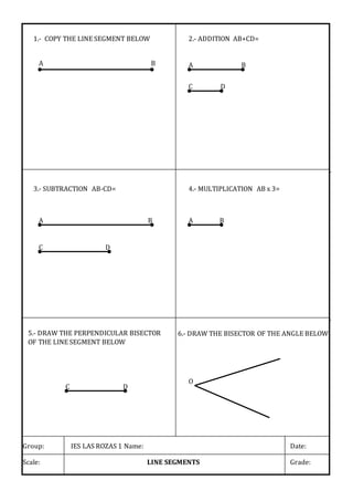 Line segment activity | DOCX | Physics | Science