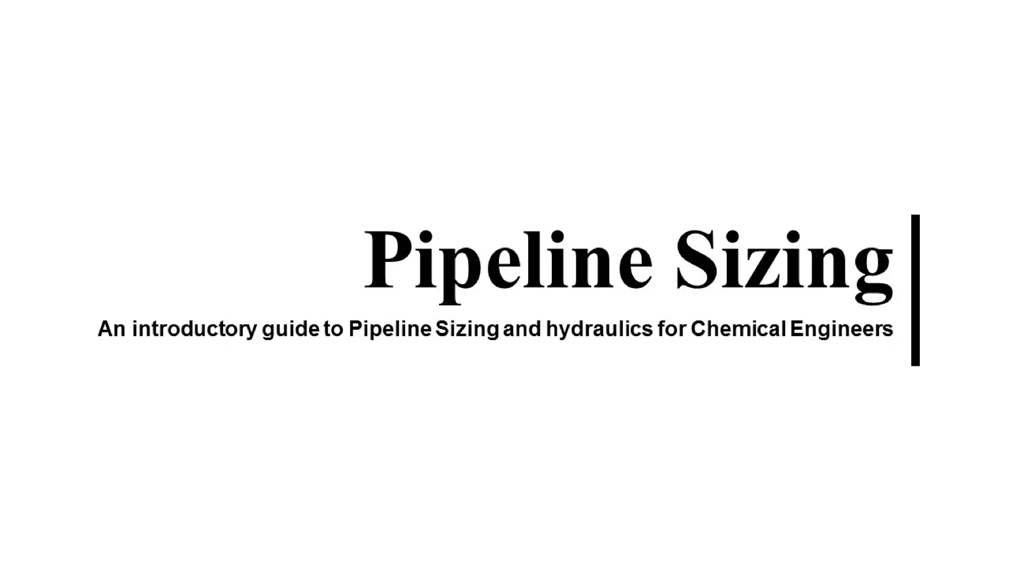 Line Sizing presentation on Types and governing Equations. | PDF