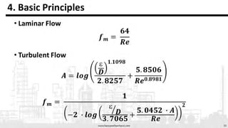 Line Sizing presentation on Types and governing Equations. | PDF