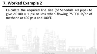 Line Sizing presentation on Types and governing Equations. | PDF