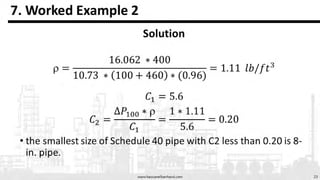 Line Sizing presentation on Types and governing Equations. | PDF