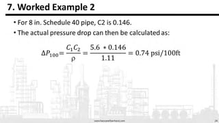 Line Sizing presentation on Types and governing Equations. | PDF