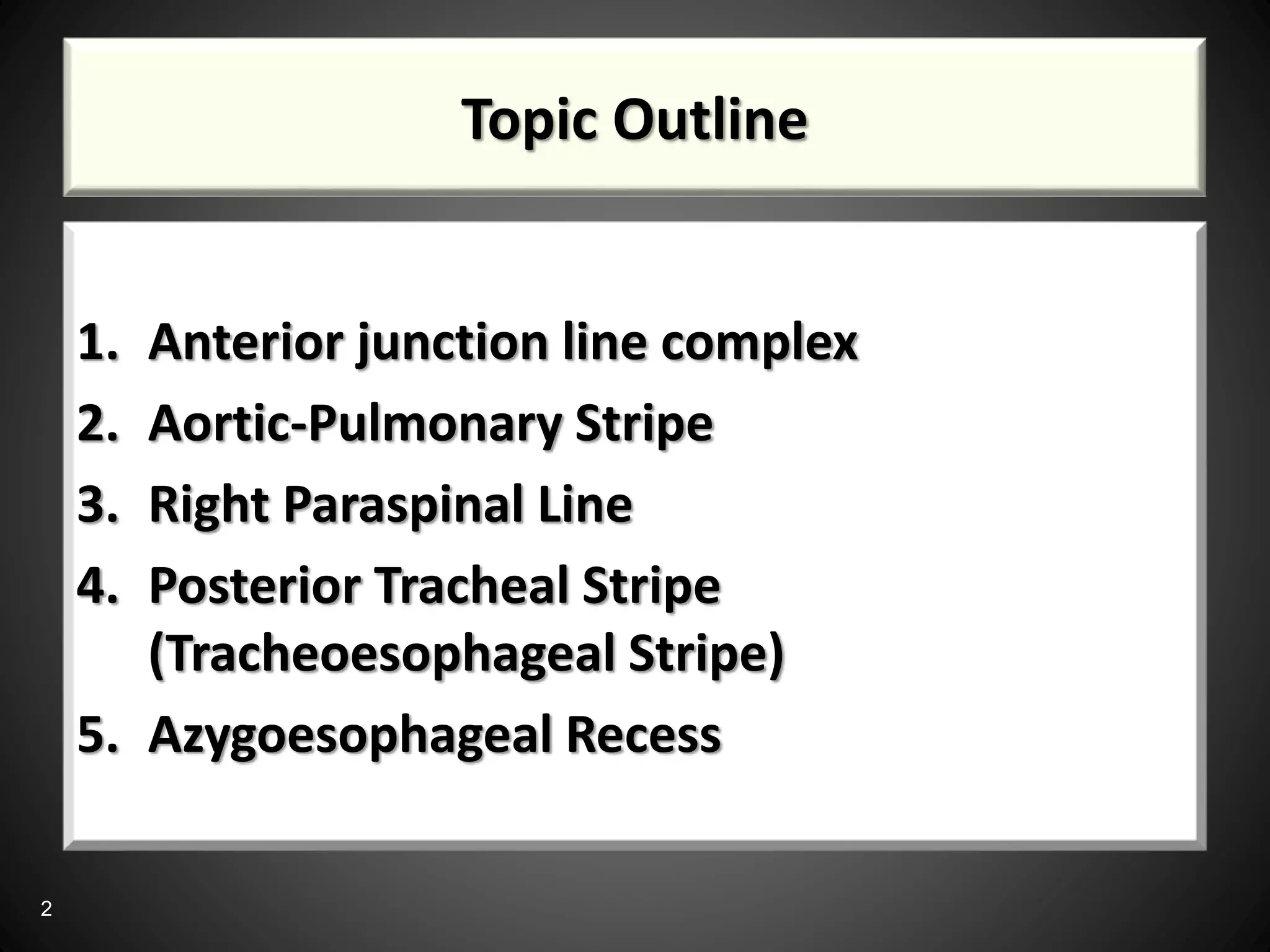 Lines & mediastinal stripes 02 | PPTX