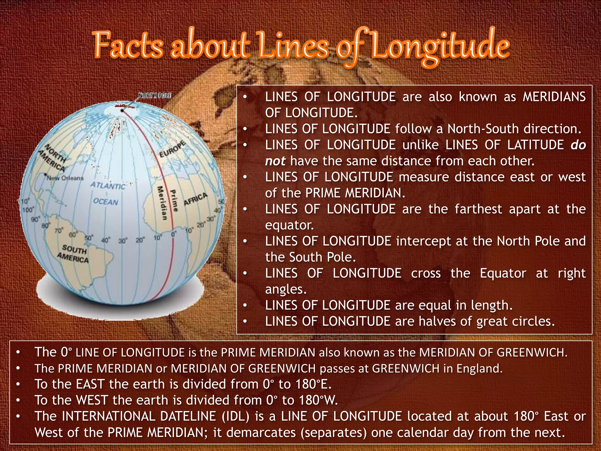 Lines of Latitude and Longitude – PowerPoint | PPSX
