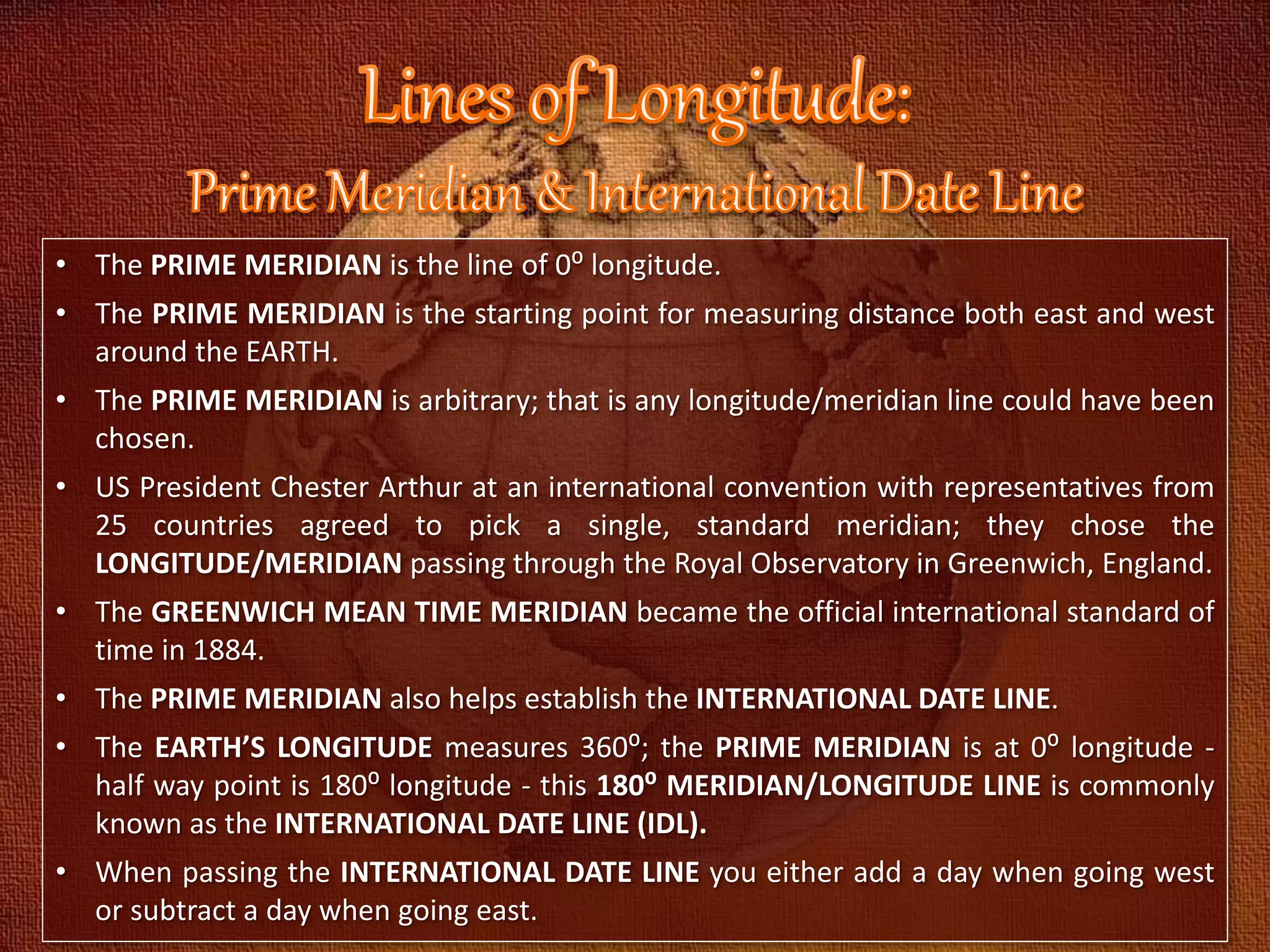 Lines of Latitude and Longitude – PowerPoint | PPSX