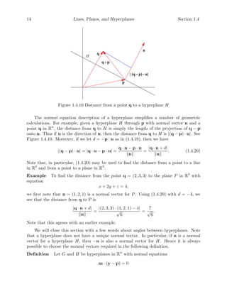 Lines, planes, and hyperplanes | PDF