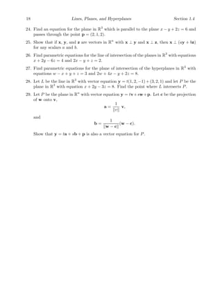 Lines, planes, and hyperplanes | PDF
