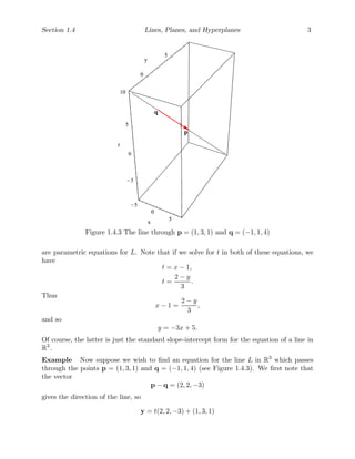 Lines, planes, and hyperplanes | PDF