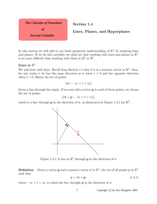 Lines, planes, and hyperplanes | PDF