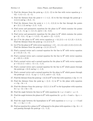 Lines, planes, and hyperplanes | PDF