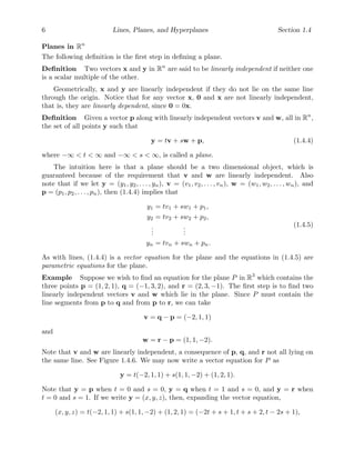 Lines, planes, and hyperplanes | PDF