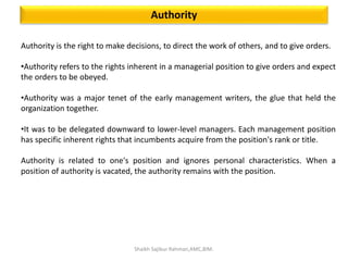 Line and staff, responsibility of hrm lecture_ 02 class | PPTX