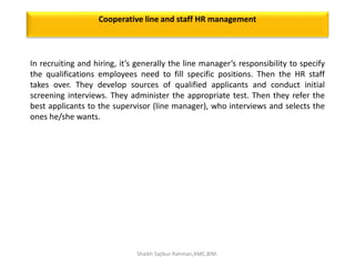 Line staff, responsiblity of hrm lecture_ 02 class | PPTX