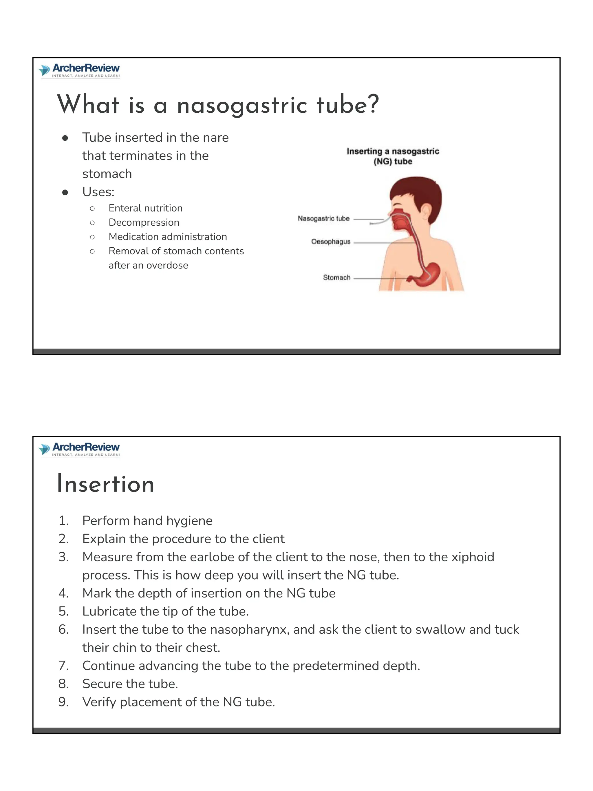 ARCHER NCLEX REVIEW Lines, tubes, and drains | PDF