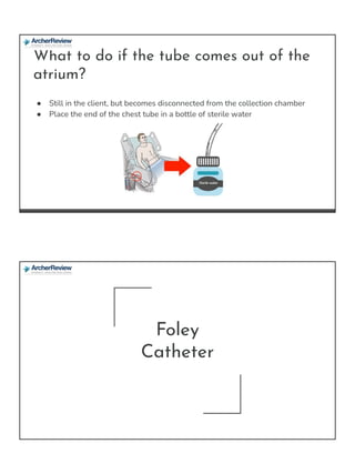 ARCHER NCLEX REVIEW Lines, tubes, and drains | PDF