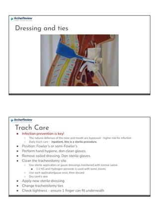 ARCHER NCLEX REVIEW Lines, tubes, and drains | PDF