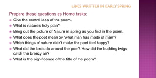 Lines written in early spring | PPTX