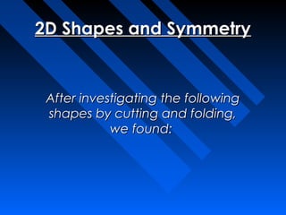 Line symmetry for 7th std | PPT