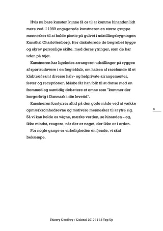 Line Rosenvinge introduces: Thierry Geoffroy /Colonel "Katalysator ...