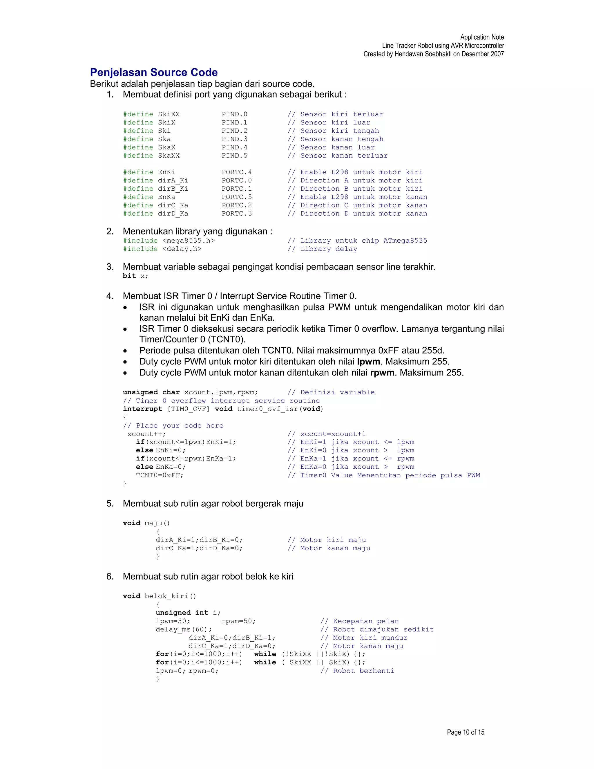 Line tracker robot avr atmega8535 | PDF
