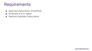 Line Trading Automation - Algomojo Amibroker Module | PPTX