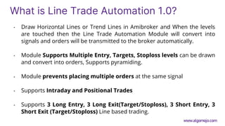 Line Trading Automation - Algomojo Amibroker Module | PPTX