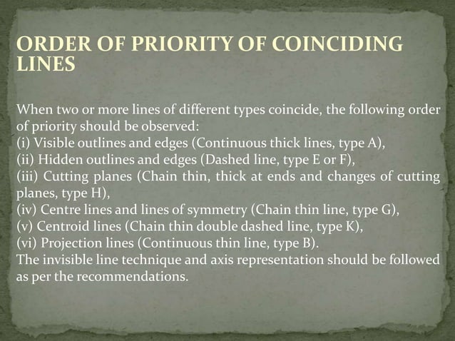 Line Types In Engineering Drawing | PPTX