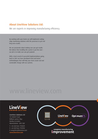 LineView > Real-time manufacturing intelligence | PDF