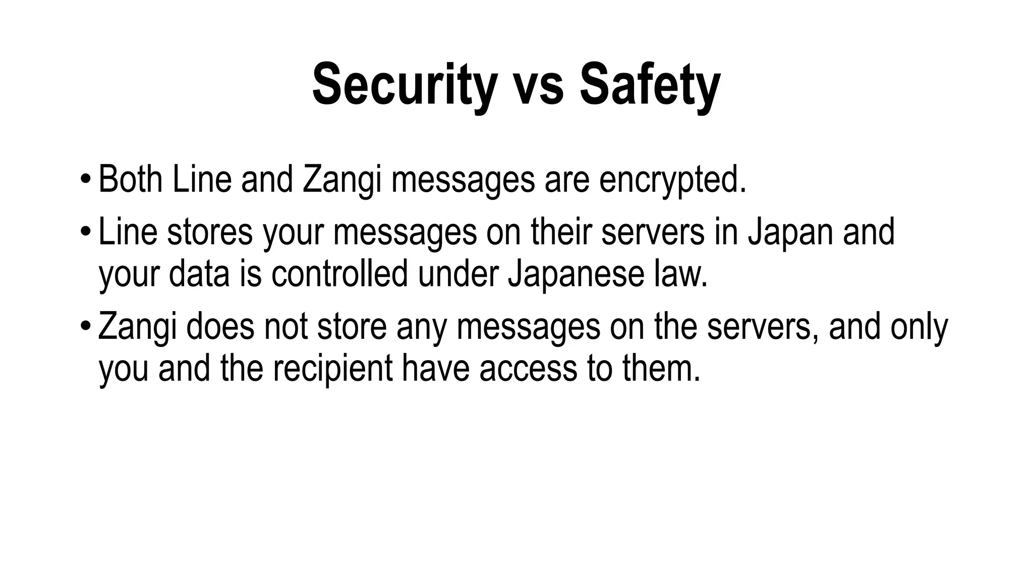 Line vs Zangi Messenger | PPTX