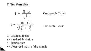 linearity concept of significance, standard deviation, chi square test ...