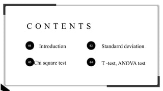 linearity concept of significance, standard deviation, chi square test ...