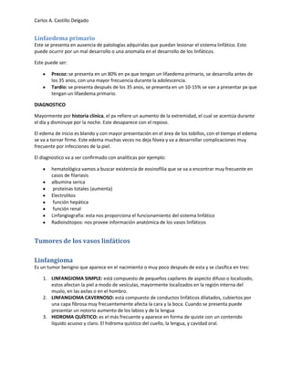 Linfangitis o patología linfática.docx cacd | DOCX