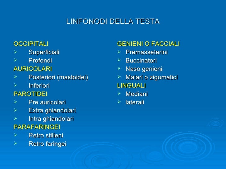 Linfonodi Della Testa E Del Collo Wikipedia