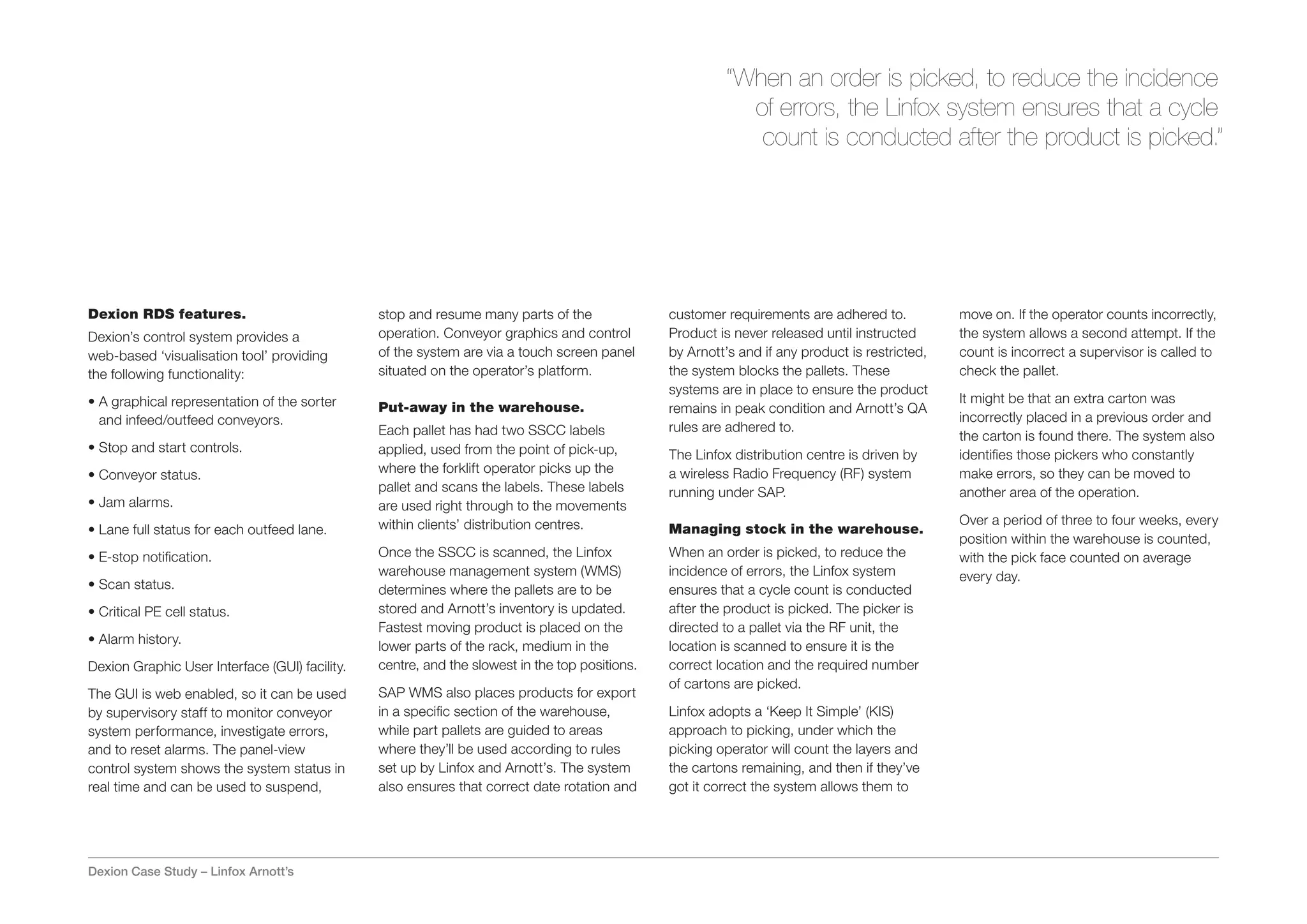 Linfox arnott's case study | PDF